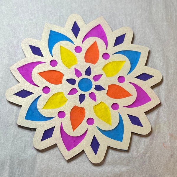 DIGITAL FILE ONLY - Diwali Rangoli Layered Pattern for Use With ...