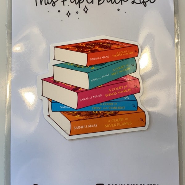 ACOTAR Book Stack Sticker | Sarah J Maas Book Stack Sticker | ACOMAF ...