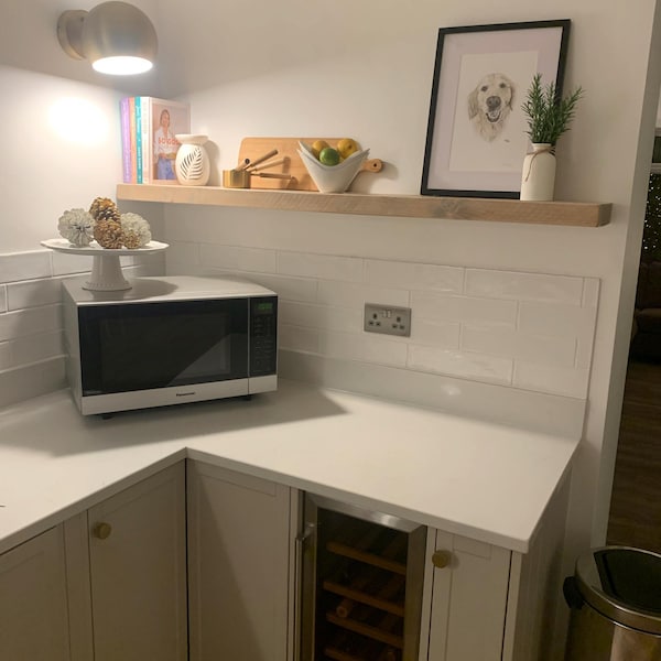 Wooden Rustic Floating Shelves Handcrafted Using Sustainable Reclaimed ...