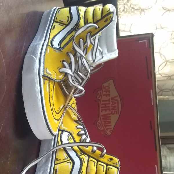 Classic Old Skool Cartoon Vans - Etsy