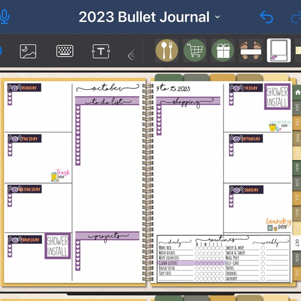 2025 Yearly Calendar Digital Planner Insert | Transparent PNG | Digital ...