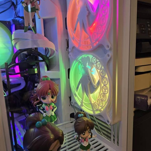 PC Figure Platform - 120mm, 140mm - PC Fan Cover - 3D Printed Gaming ...
