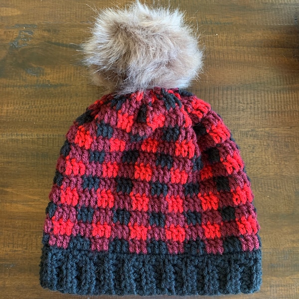 CROCHET PATTERN: Crochet Plaid Hats (crochet Pattern Download) Includes ...