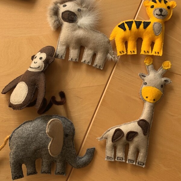 Jungle Animal Sewing Patterns: Felt Safari Animals (PDF SVG DXF) - Etsy