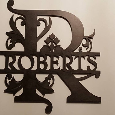 Fancy Letter Monogram/ Split Monogram / Customized Free / LARGE - Etsy