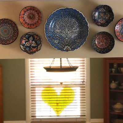 7'' Handmade Turkish Ceramic for Wall Decor, Decorative Wall Plate ...