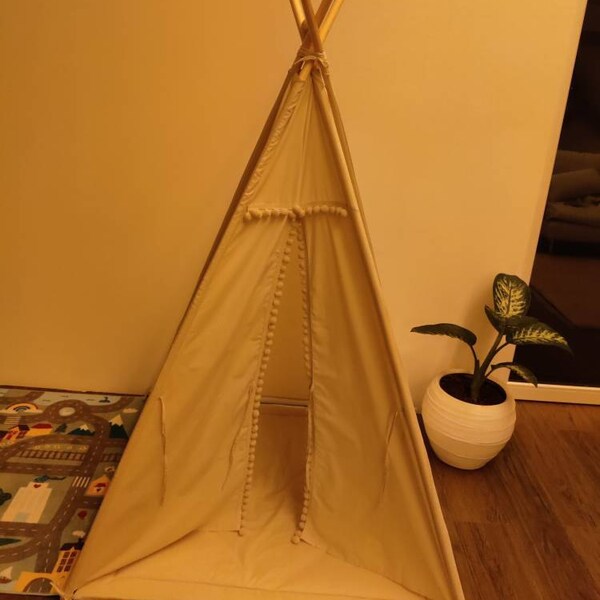 Teepee Mat, Kids Teepee Mat, Floor Mat, Tipi Padded Mat Teepee Play Mat ...