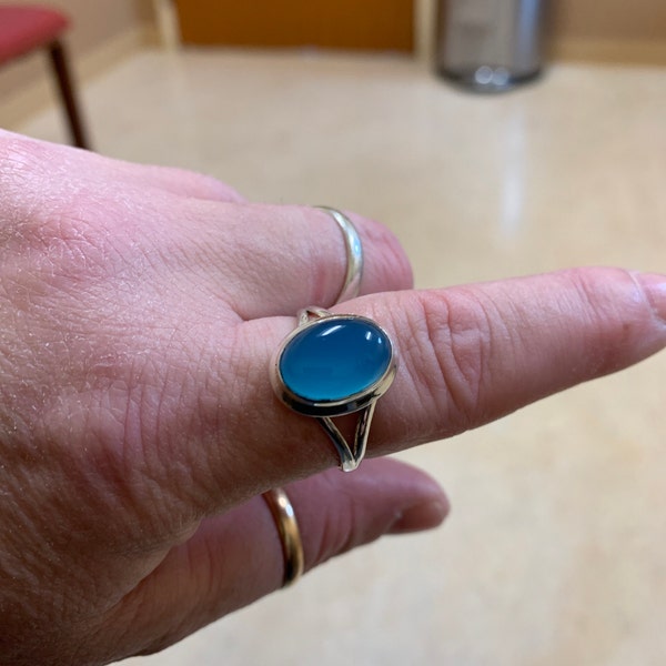 Chalcedony Ring, 925 Solid Sterling Silver Ring, Chalcedony Silver Ring ...