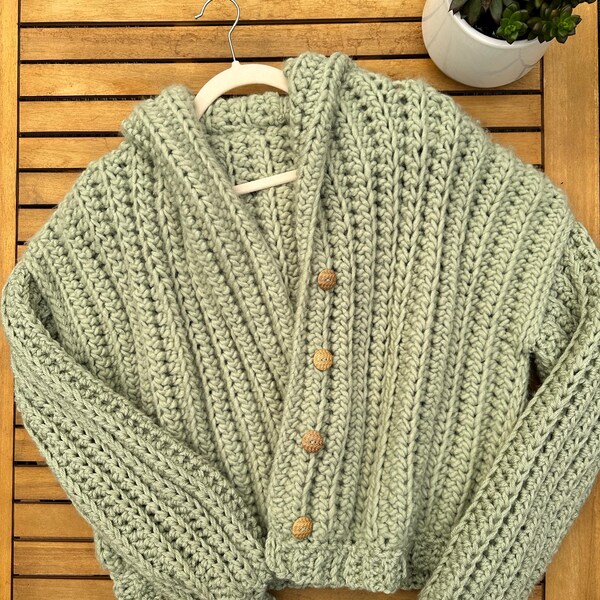 Cloud Cardigan PATTERN - Crochet Hooded Soft Fluffy Puffy Oversized ...