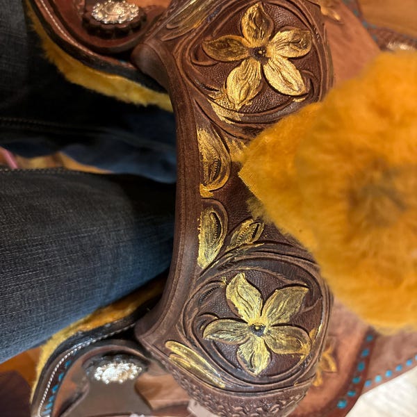 Kids Western Horse Leather Barrel Saddle, New Style Racing Saddle ...