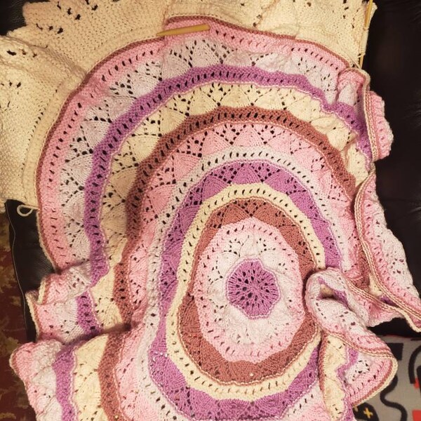 Knitting Pattern MANDALA BLANKET Original Design PDF Download Round ...