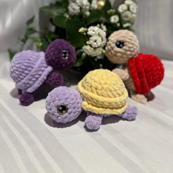 No Sew - Mini Stress Ball Buddies Turtle Hood Pattern, Interactive Toy ...