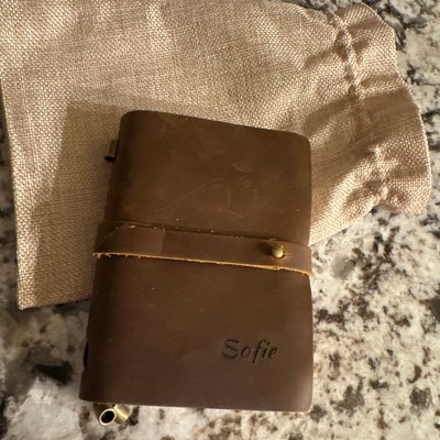 Personalized Refillable Leather Notebook, A6 A5 Leather Notepad, Daily ...