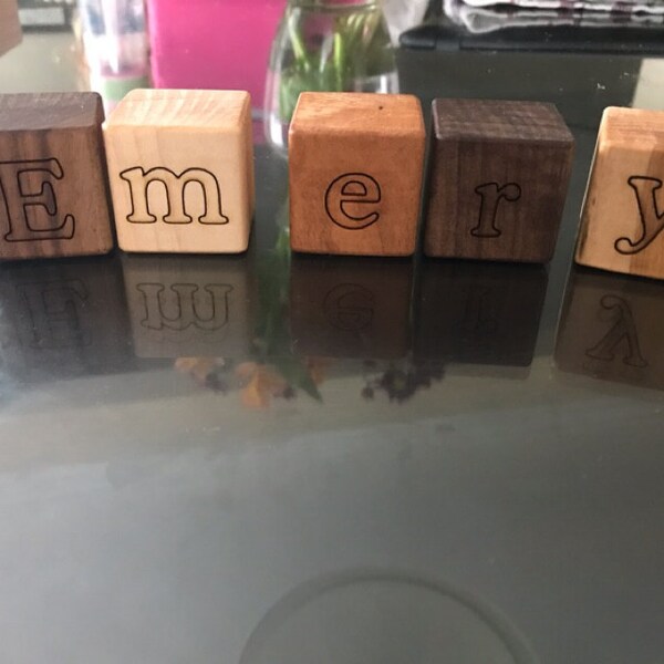 Personalized Baby Blocks - Organic Wood Name Blocks for Play, Photos ...