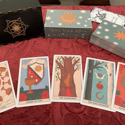 Tarot Deck Moon Magic, Tarot Cards 78 Gift Set With Guidebook,box,cloth ...