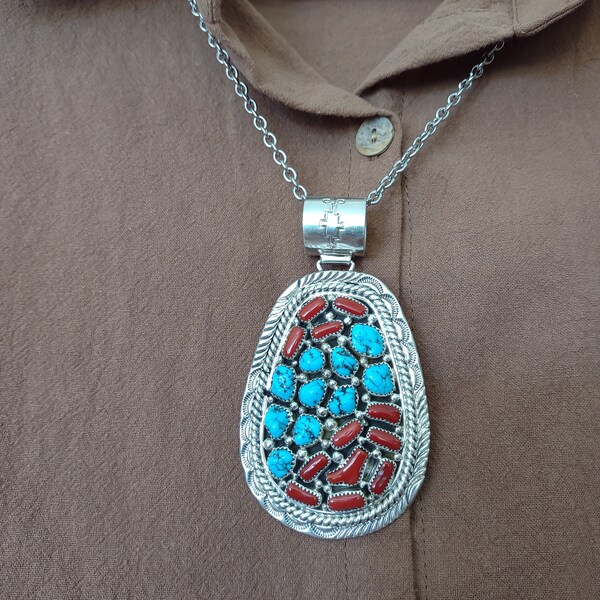 Bola Tie With Mohave Turquoise Stones and Sterling Silver Turquoise ...