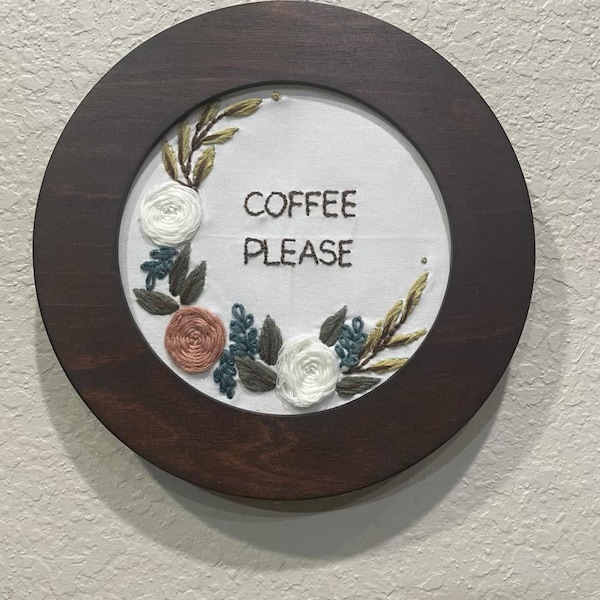 Frame Round Frame for Embroidery Embroidery Hoop Frame Quote Embroidery ...