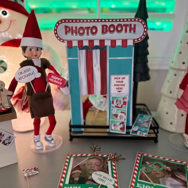 Elfie Selfie Printable Kit, Elf Activity Note, Elf Photo Props, Elf ...