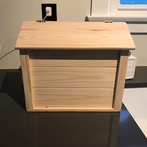 Mailbox, Wood Mail Box, Unfinished Mailbox, Outdoor Mail Box, Wall ...