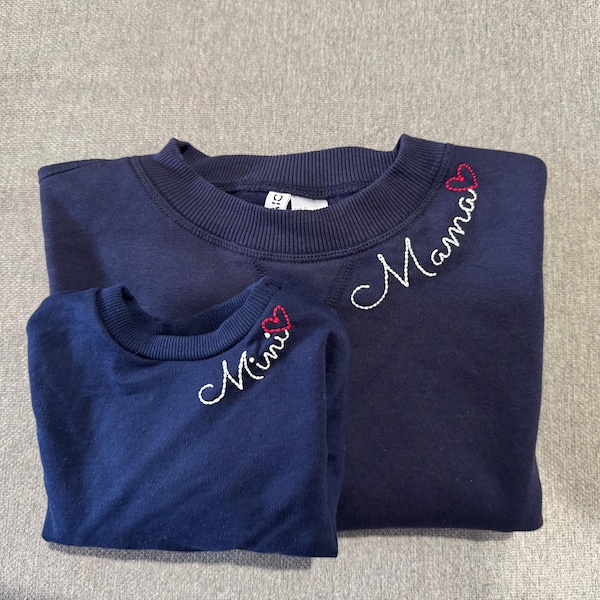 Collar Stick and Stitch Name Hand Embroidery, Custom Neck Stick Stitch ...