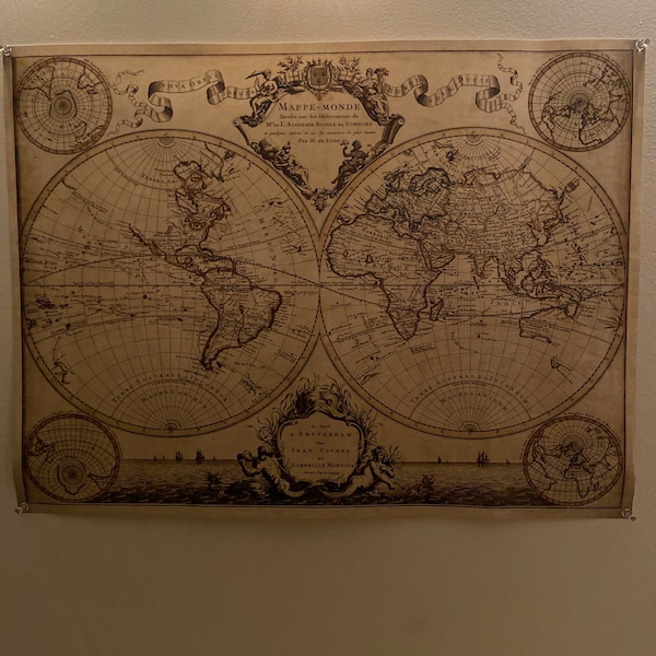 1720 Old World Map,world Map Wall Art, Historic Map Antique Style Map ...