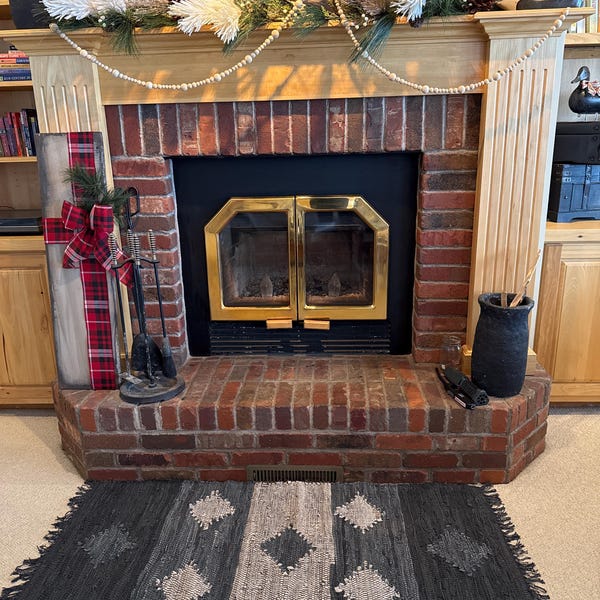 Premium Leather Fireplace Hearth Rug - Durable & Fireproof Floor Mat ...