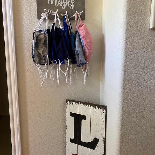 Mask Holder Sign Mask Storage Mask Hooks - Etsy