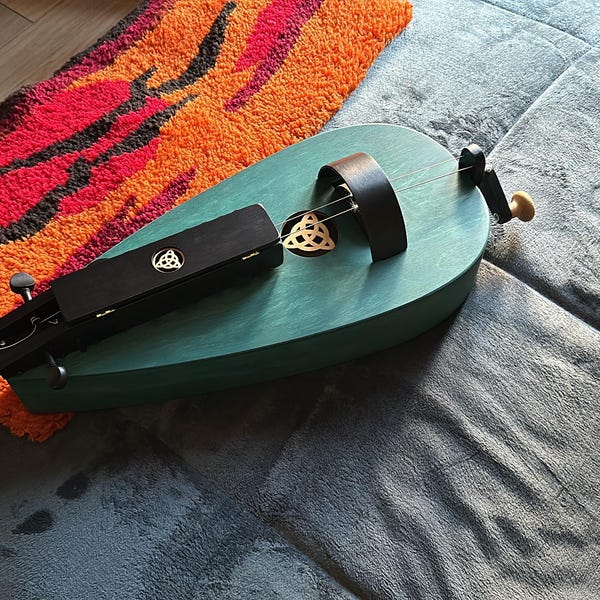 Black Colour Long Scale Hurdy Gurdy With a Trompette (buzzing Bridge ...