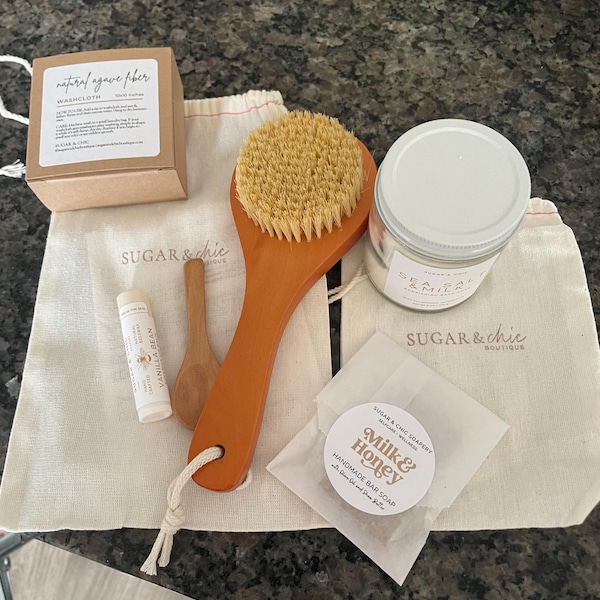 Spa Gift, All Natural Scrub & Soap, Relaxing Birthday Gift for Her, New ...