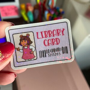 DW Library Card Arthur Library Card Sticker Kindle - Etsy