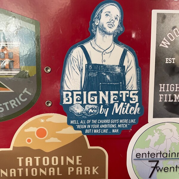 Beignets by Mitch - Magnets and Waterproof Sticker Decals - Etsy