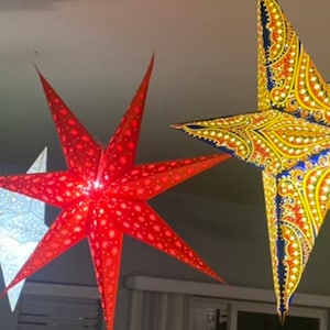 Prosecco Star Lantern White Paper Christmas Star Hanging Star Lantern ...