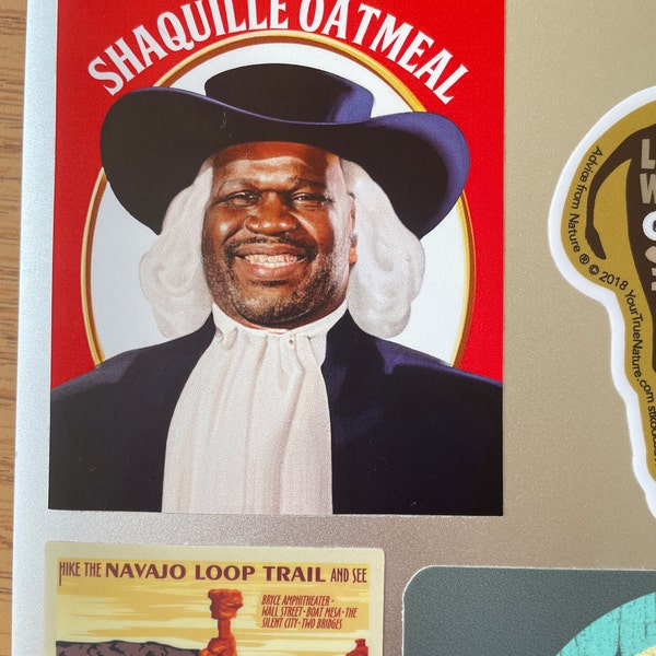 Shaquille Oatmeal Sticker, Shaquille O'neal Parody, (5 PACK) BOGO - Etsy