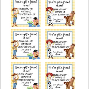 You've Got a Friend in Me Toy Story Party Favor/goody Tags - Etsy