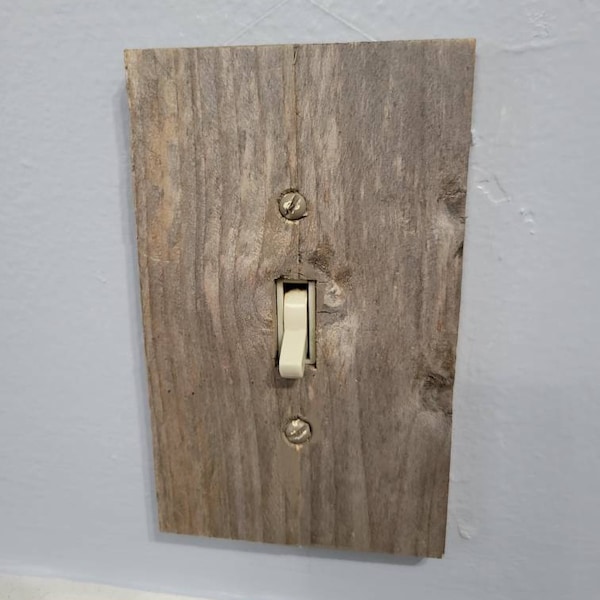 Weathered Wood Outlet Cover, Outlet Cover, Barn Wood, Drift Wood ...