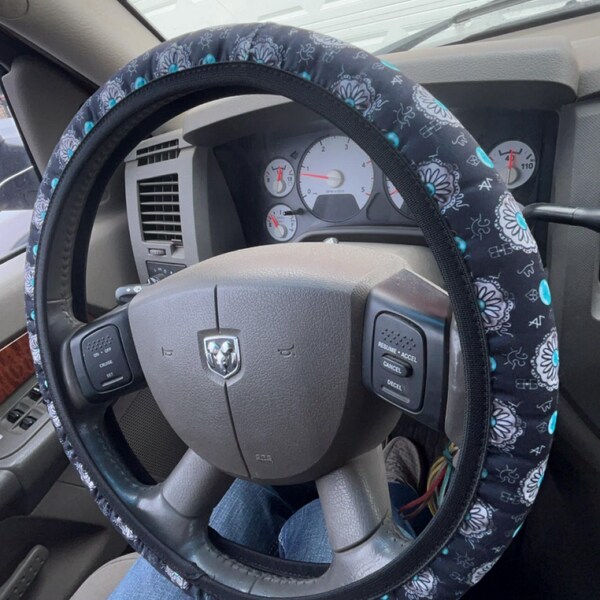 Tooled Leather Pattern Steering Wheel Cover - Etsy