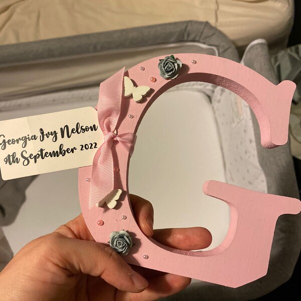 Freestanding Letter - Personalised - New Baby Gift - Nursery Decor ...