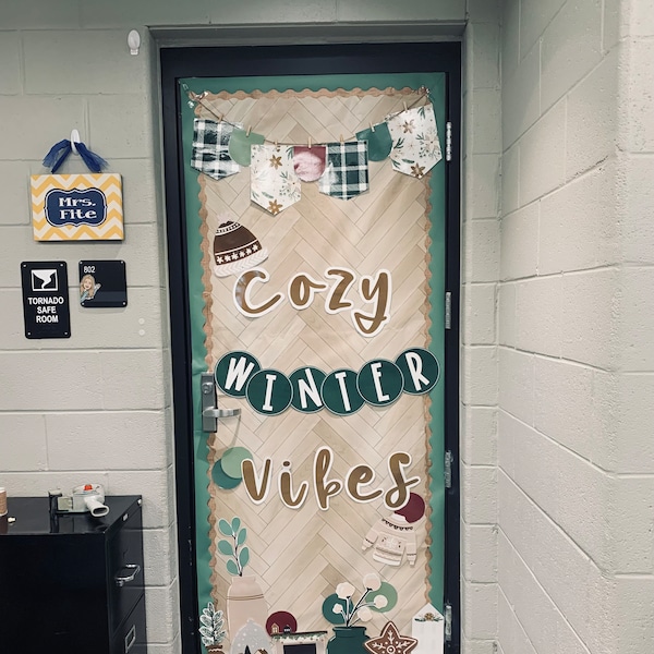 Modern Winter Bulletin Board Kit, Holiday Season Theme, Easy Seasonal ...