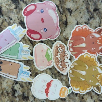 Mushroom Boba Tea Stickers Kawaii Bubble Tea Stickers Cute Anime Video ...