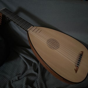 Renaissance Lute 7 Course, Handmade Lute 13 Strings Renaissance Lute ...
