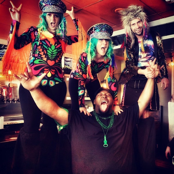 Intergalactic Rodeo Turquoise Festival Chaps, Layered Trousers, Dance ...