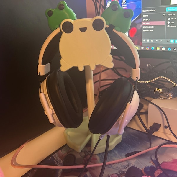 Frog Headphone Stand, Cute Headset Holder, Wall Mountable Headset ...