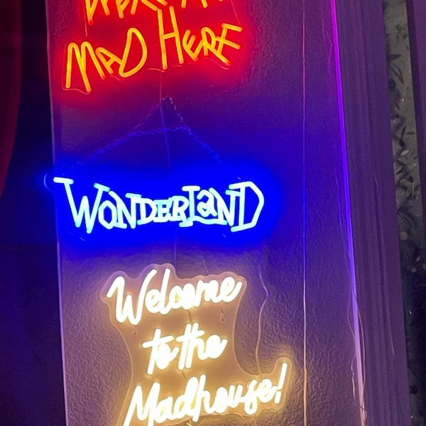 Custom WONDERLAND Neon Sign, Neon Sign Bedroom Led Lights, Party Decor ...