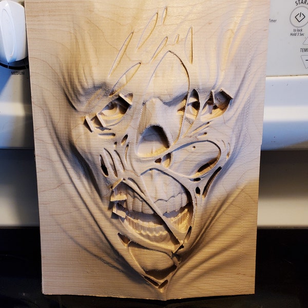 Skull 3D STL Model: CNC Router Engraver File - Etsy