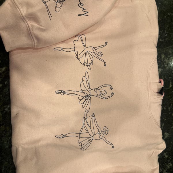 Personalized Name Ballet Sweatshirt, Custom Ballerina Sweater ...