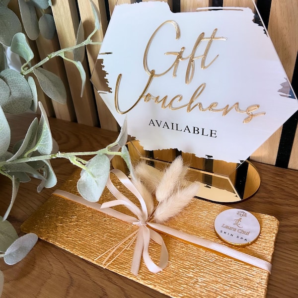Gift Vouchers or Gift Cards Available Desktop Store Shop Sign - Etsy