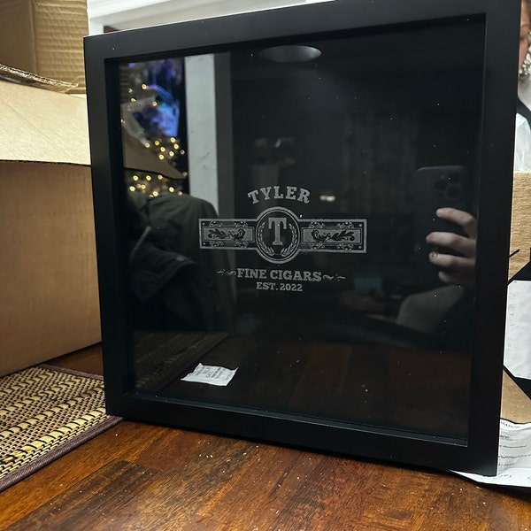 Custom Cigar Shadow Box - Vintage Cigar Bands Holder Box, Groomsmen ...