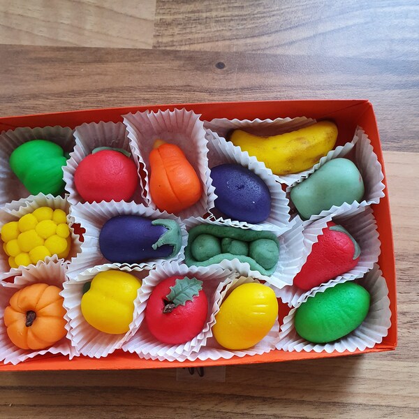 Marzipan Fruits Custom Handmade Box Small Medium Large Vegan Food ...