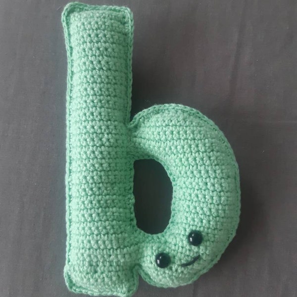 Lower Case Letter B Crochet Pattern, Letter B Amigurumi Pattern ...