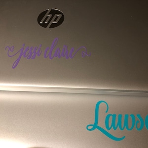 Laptop Stickers Laptop Decal Computer Decal Name Laptop | Etsy